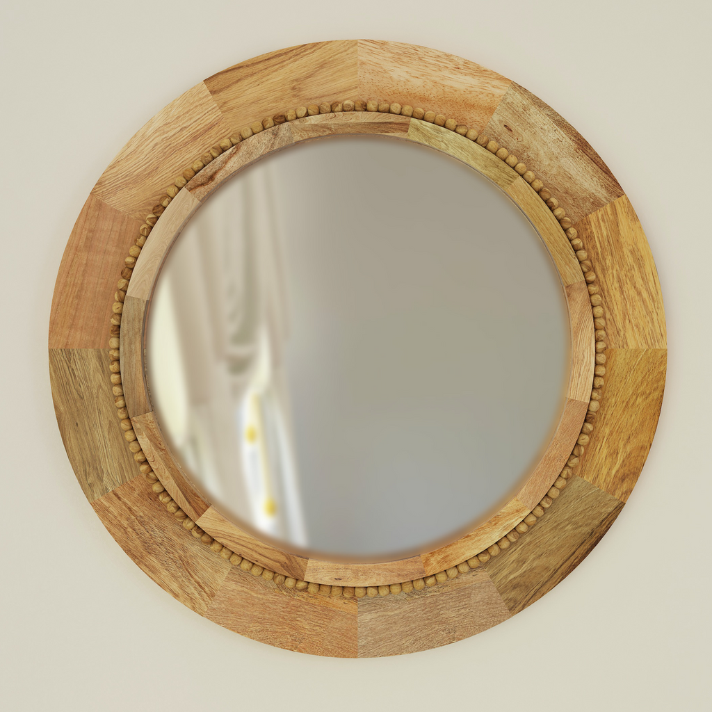 Abacus Round Mirror Natural – Hello December