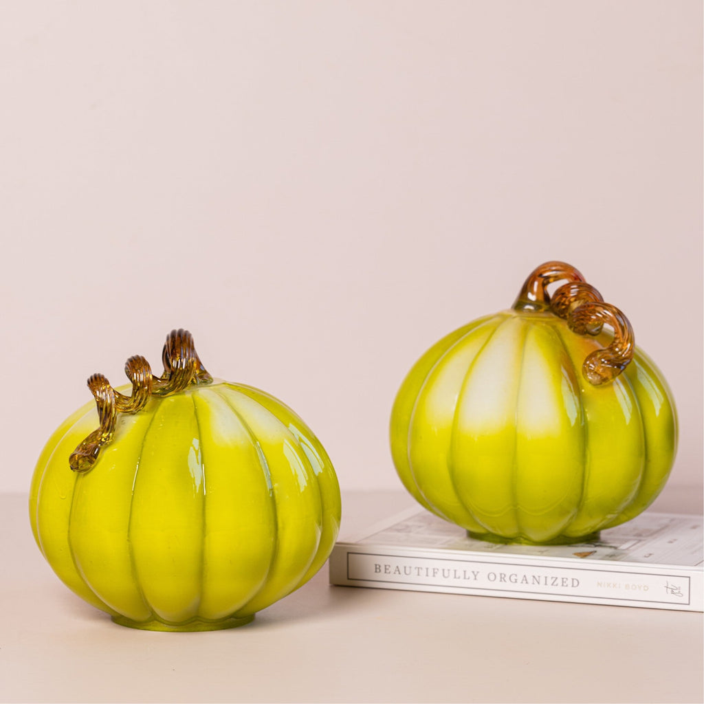 Green Smushed Glass Pumpkin – Hello December